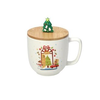 Tognana Cherry Tree, Tasse 390 cc mit Deckel, New Bone China, bunt