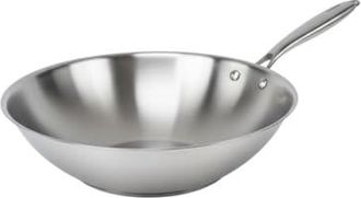 Fackelmann 66273 Po&ecirc;le Wok 28 cm en Acier Inoxydable 18/10, Structure Triply, Tous Feux Compatible Induction et Four, Cuisson Saine Sans PFAS, Utilisation Intens