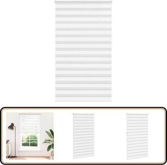 vidaXL vidaXL Zebrarollo Weiß 120x230 cm Stoffbreite 115,9 cm Polyester