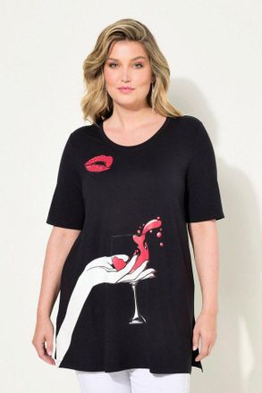 Miamoda T-Shirt T-Shirt A-Linie Lifestyle-Druck Halbarm