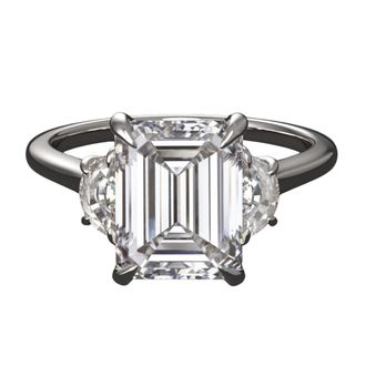 Verde Lab Grown 2CT Emerald Cut Diamond Ring