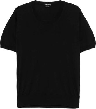 Tom Ford Homme, Pulls, Noir, Taille: XL Pull en Tricot Col Rond