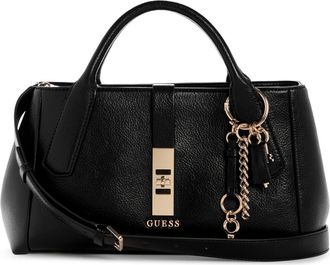 Guess Damen Brooke High Society Satchel Ranzen, Schwarz