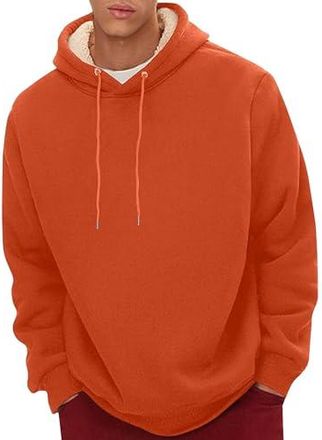 Generic Sweat &agrave; capuche pour homme - Pull &agrave; capuche doubl&eacute; en polaire - Pull &agrave; capuche &eacute;pais - Sweat dhiver doubl&eacute; - Confortable - Veste &agrave; capuche chaude en c