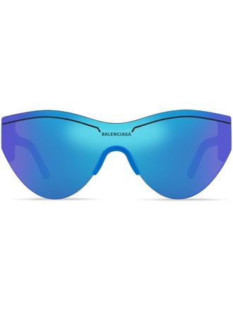 Balenciaga lunettes de soleil Ski Cat - Bleu