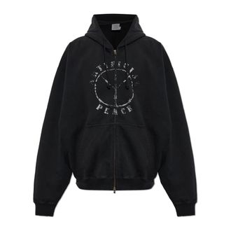 VETEMENTS Bedruckter Sweatshirt - - Sweatshirts & Hoodies - Herren - Schwarzk - M
