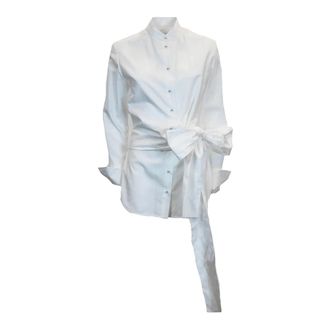 Victoria Beckham Femme, Blouses et Chemises, Blanc, Taille: 34 FR Chemise Blanche Style Classique