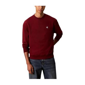 Calvin Klein Monogram Logo Sweatshirt - - Sweatshirts & Hoodies - Herren - Rot - M