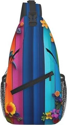 Generic Sac &agrave; dos &agrave; bandouli&egrave;re pour homme, motif roses, marguerites et soucis