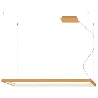 GreenIce H&auml;ngelampe Pendelleuchte Wohnzimmerlampe led Alu Esszimmerleuchte gold l 130 cm
