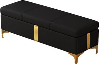 Generic Sitzbank Mit Stauraum Gro&szlig;e Aufbewahrungsbank Mit Kissen Fu&szlig;bank Bettbank Sitztruhe Aus PU-Leder-Material F&uuml;r Wohnzimmer Schlafzimmer Flur Schuhbank(B