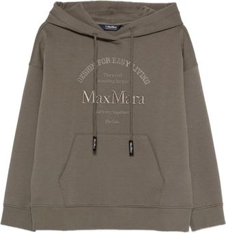 Max Mara Femme, Sweatshirts et sweats &agrave; capuche, Vert, Taille: 40 FR SweaT-shirt Technique en Jersey de Coton