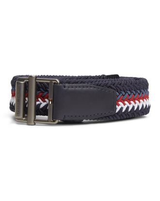 Tommy Hilfiger Flechtg&uuml;rtel aus einem elastischen Material-Mix mit Rollschnalle in
