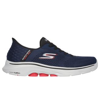 Skechers Herren Go Walk 7-Free Hand 2 Sneaker, marineblau / rot, 8.5 Wide