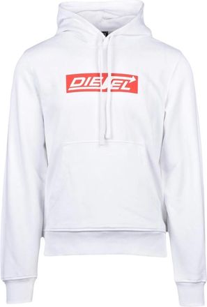 Diesel Homme, Sweatshirts et sweats &agrave; capuche, Blanc, Taille: M Felpa cappuccio