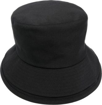 sacai unisex, Accessoires, Noir, Taille: S Bucket Hat with Double Visor