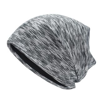 ZLYC Summer Long Slouch Beanie Leicht Weich Jersey M&uuml;tze f&uuml;r Damen und Herren(Gemustertes Grau)