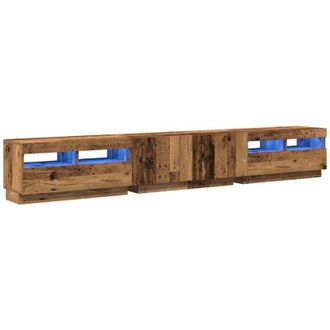 vidaXL Vidaxl - TV-Schrank mit LED-Leuchten Altholz-Optik 260x35x40 cm