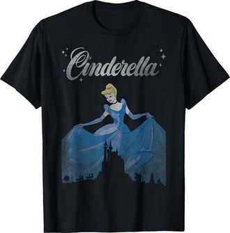 Disney Cinderella T-Shirt mit Schloss-Silhouette im Vintage-Stil T-Shirt