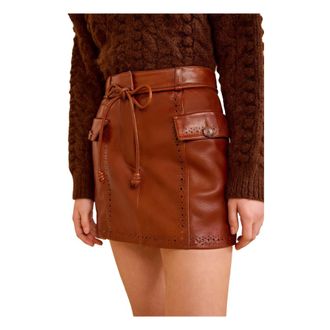 Ulla Johnson Femme, Jupes, Brun, Taille: 38 FR Luna Mini Skirt