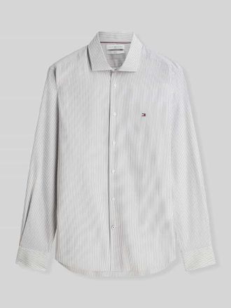 Tommy Hilfiger Slim Fit Businesshemd mit Logo-Stickerei