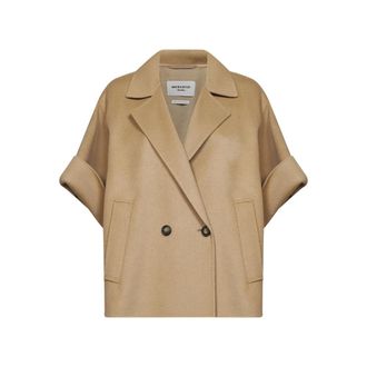 Max Mara Wkdneo Kurzer Woll-Breitcord-Mantel - - Coats - Damen - Beige - L