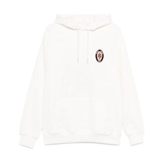 Dr&ocirc;le de Monsieur Wei&szlig;er Hoodie mit Besticktem Abzeichen - - Sweatshirts & Hoodies - Herren - Wei&szlig; - L