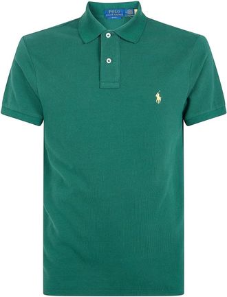 Polo Ralph Lauren Homme, Tops, Vert, Taille: XL Polo &agrave; manches courtes en maille avec logo classique
