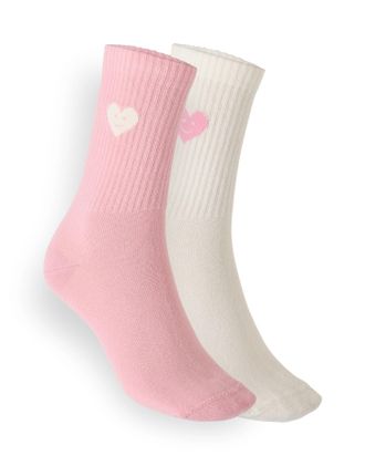OPUS Damen Socke | YENNIS SMILE Socken aus Organic Cotton im Doppelpack coral blush, 39-41