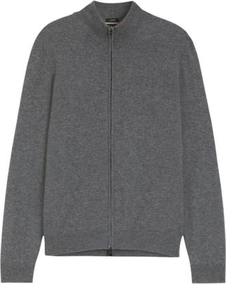 HUGO BOSS Homme, Pulls, Gris, Taille: XL Cardigan en cachemire avec zip double sens
