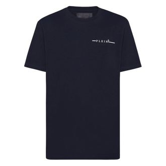 Philipp Plein Homme, Tops, Bleu, Taille: XL T-Shirt Col Rond