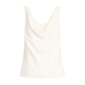 Brunello Cucinelli Femme, Tops, Beige, Taille: 36 FR Fluid Twill Top