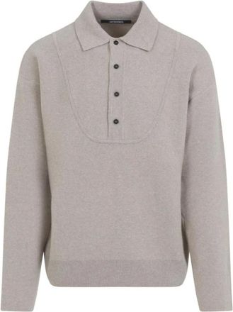 Jacquemus Homme, Pulls, Gris, Taille: XL Pull Polo en Tricot