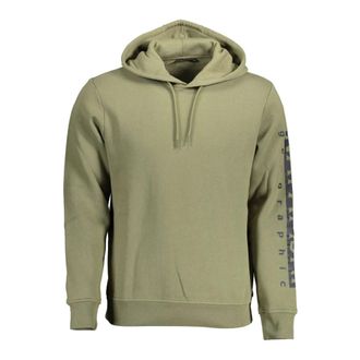 Napapijri Homme, Sweatshirts et sweats &agrave; capuche, Vert, Taille: 2XL Sweat &agrave; capuche vert avec logo imprim&eacute;