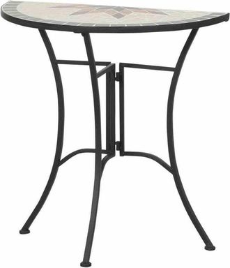 Siena Garden Stella Tisch 35,5x70x71,5 cm Gestell Stahl matt-schwarz, Tischplatte Keramik