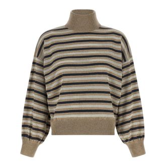 Brunello Cucinelli Sparkling Stripes Sweater - - Knitwear - Damen - Mehrfarbig - S