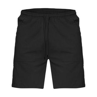 Generic Short De Sport Homme - Short Homme Coton Lin Couleur Unie Pantalon De Surv&ecirc;tement Confort Pantalon Courte Cordon De Serrage Trousers Taille Elastique 