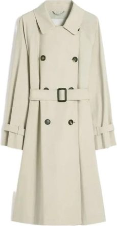Max Mara Femme, Manteaux, Beige, Taille: 38 FR Imperm&eacute;able ceintur&eacute; &agrave; boutons