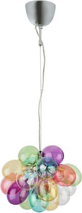 By Ryd&eacute;ns H&auml;ngeleuchte Gross, Lila, T&uuml;rkis, Altrosa, Transparent, Glas, Kugel,Kugel, 28 cm, Lampen & Leuchten, Innenbeleuchtung, H&auml;ngelampen, Esstischlampen