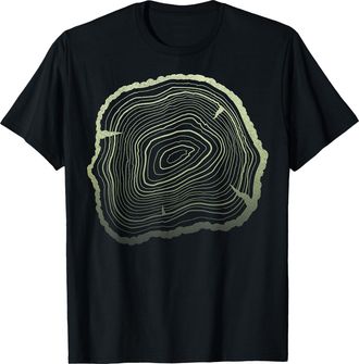 Trendy Apparel Tree Ring Growth Outline T-Shirt