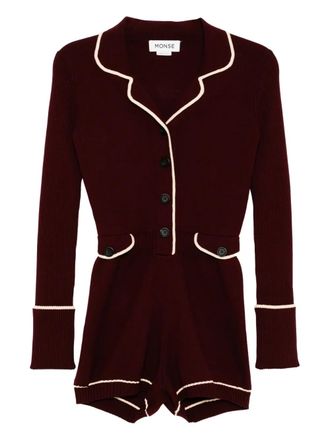 Monse combishort en maille - Rouge