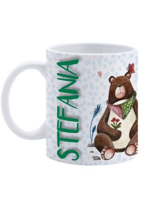 Paolo Chiari Personalisierte Keramiktasse mit weiblichem Namen, Made in Italy, Mehrfarbig (Wei&szlig;, 300 ml, Irene)