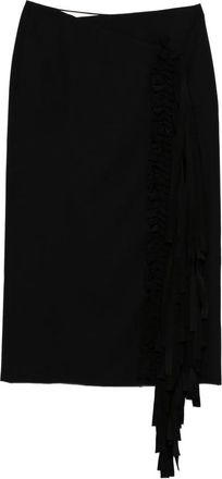 Carven Ruffled Fringed Skirt