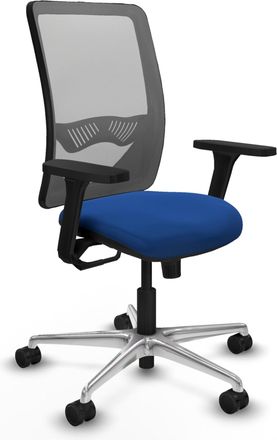 Piqueras y Crespo Stuhl f&uuml;r die Arbeit zu Hause Zulema mit 3D-Armen, h&ouml;henverstellbare Lendenwirbelst&uuml;tze, ausgestattet mit Sincro 3 Positionen und Schneideschaum, Grau