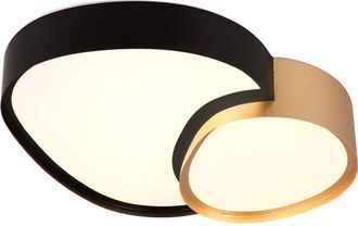 Trio Leuchten Plafonnier led 21w dimmable avec telecommande noir et or - trio - rise 81672692 81672692