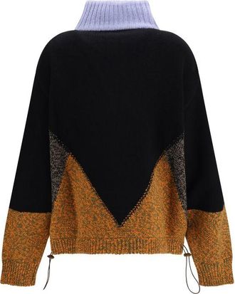 Marni Jacquard Color-Block Wool Sweatshirt - Multicolor