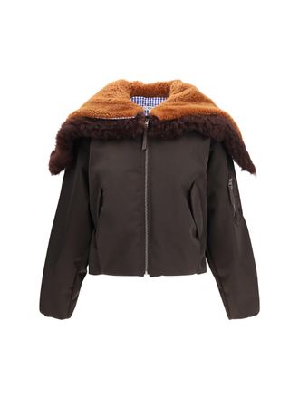 Loewe Technical Fabric Bomber Jacket - Brown