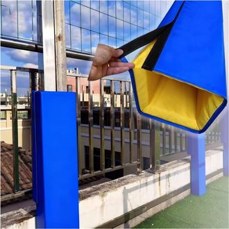 Generic Basketball Pfostenpolster Polsterung for Au&szlig;enpfosten, Weiche Schaumstoffpolsterung, 1,8 M, Pfostenschutz, Umschlie&szlig;t Quadratische S&auml;ulen(Blue,11.5x11