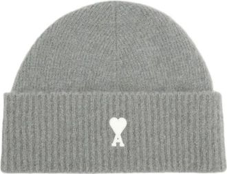 Ami Femme, Accessoires, Gris, Taille: ONE Size Alpaca Striped Ami de Coeur Beanie