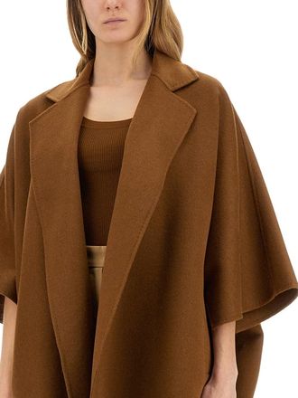 Max Mara Camel Wool Cape Coat - Beige